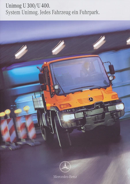 MERCEDES UNIMOG U 300 400 Fuhrparkeinsatz Prospekt 2002 1/02 brochure ...