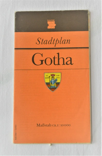 STADTPLAN GOTHA 8. Auflage 1987 DDR-VEB Tourist Verlag Berlin Leipzig 1 ...