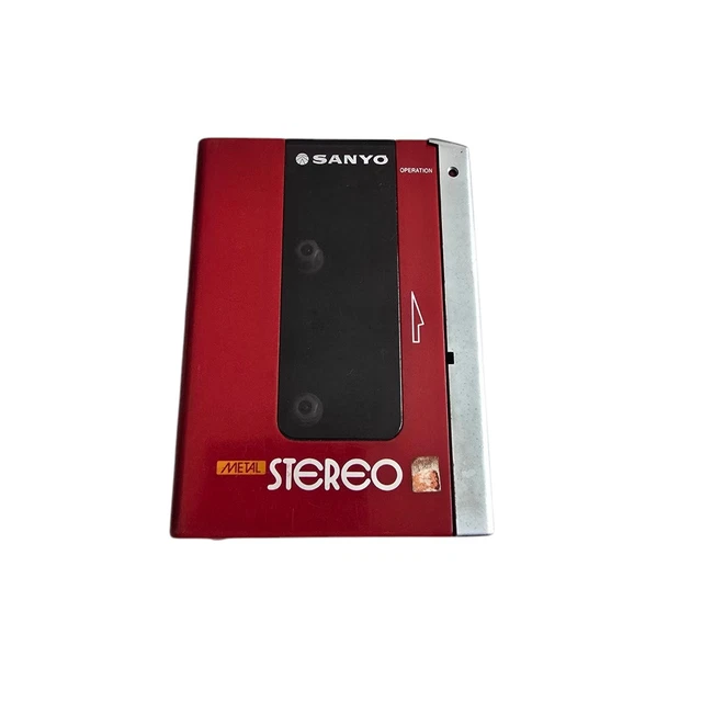 RARE VINTAGE RED Sanyo Walkman M-G1 1980's - Won't Power On, No Battery ...