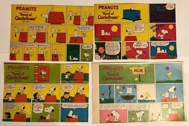 VINTAGE SNOOPY PEANUTS Charlie Brown Newspaper Comic Strip Charles ...