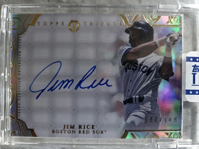 CARTE AUTOGRAPHE JIM Rice signée BOSTON RED SOX 2015 Topps Tribute ...