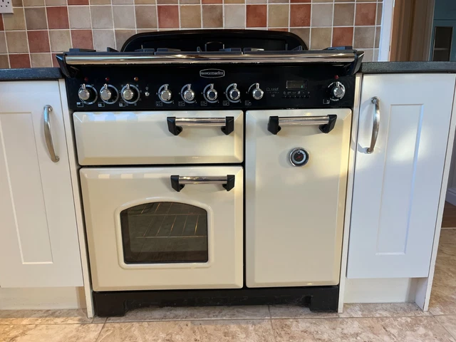 RANGEMASTER CLASSIC DELUXE 90cm Dual Fuel Range Cooker in Cream and ...
