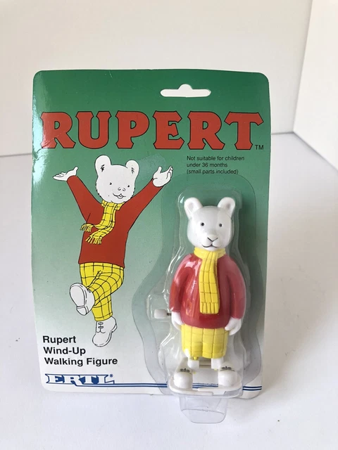 VINTAGE RUPERT BEAR Wind-up Walking Figure Toy ERTL 1994 rare £4.00 ...