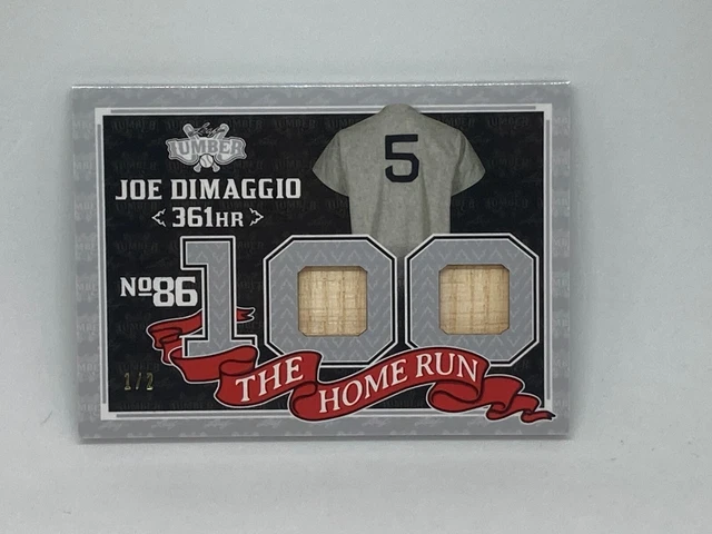 CARTA DA BASEBALL 2024 Leaf Lumber Joe DiMaggio doppio gioco usata ...