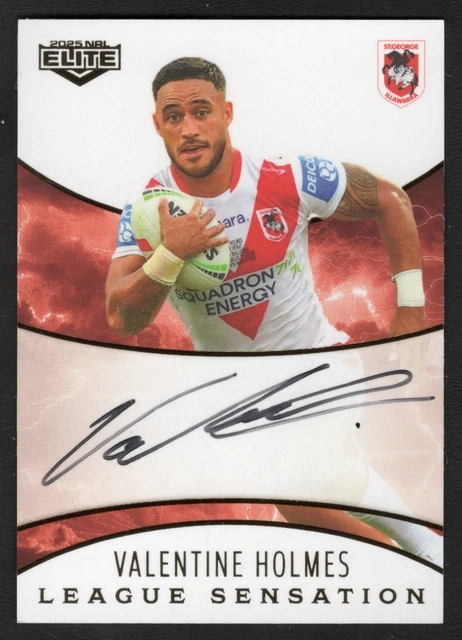 2025 NRL ELITE LEAGUE SENSATION SIGNATURE WHITE CARD - LSW14 Valentine ...