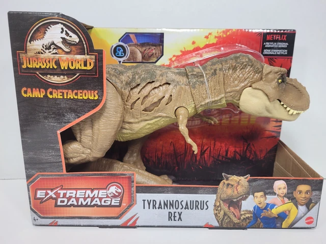 JURASSIC WORLD CAMP Cretaceous Tyrannosaurus Rex T-Rex Extreme Battle ...