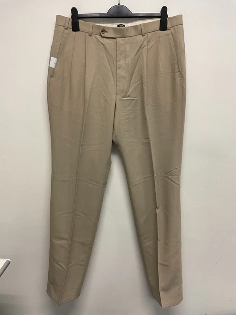 DAKS SUIT TROUSERS Wool Blend In Beige W38 L35 Bnwot 9182 £30.71 ...
