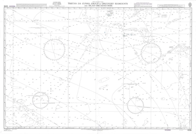 4206 TRISTAN DA Cunha Groupe Découverte Seamounts Islas Orcadas Carte ...