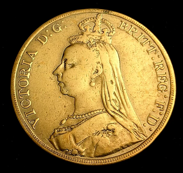 1890 GOLD COIN Solid Silver Crown Antique Vintage Old Victorian Vintage ...