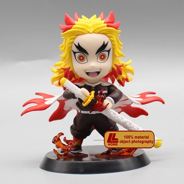 ANIME DEMON SLAYER Rengoku Kyoujurou Draw a sword Cute Action Figure ...