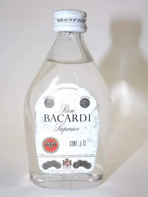 RUM BACARDI SUPERION CARTA BLANCA 38% 5 cl mini flasche bottle ...