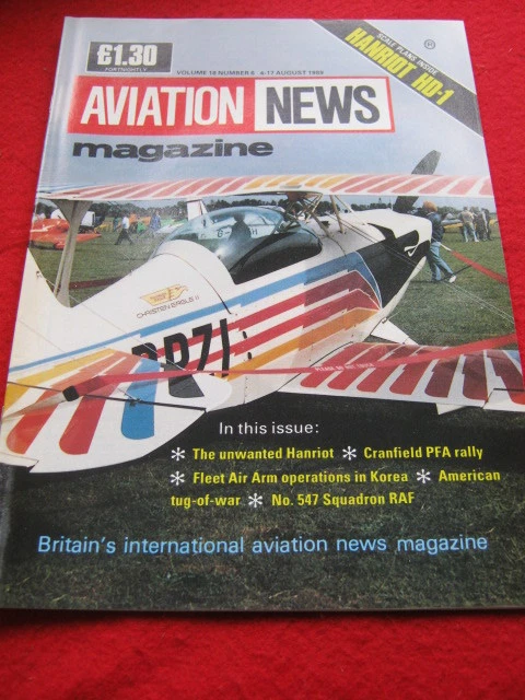 AVIATION NEWS - HANRIOT HD1 - 4 Aug 1989 v 18 # 6 £6.50 - PicClick UK