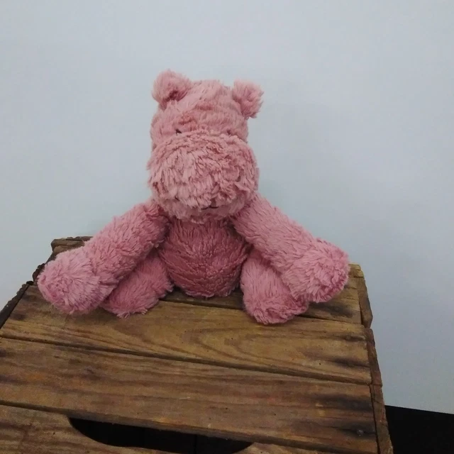 JELLYCAT PINK PLUSH Hippo Soft Toy Fluffy Stuffed Animal Cuddle Toy £9. ...