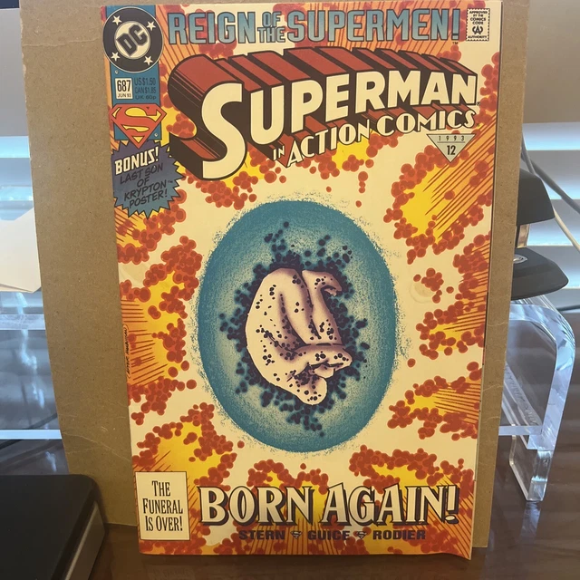 DC COMICS SUPERMAN in Action Comics Reign of the Supermen Born Again ...
