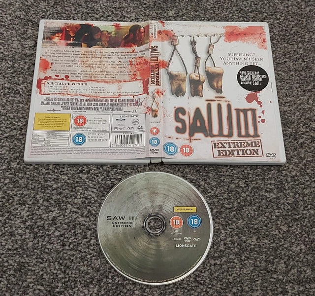 SAW III EXTREME Edition Tobin Bell Shawnee Smith Horror Pal Dvd £1.00 - PicClick UK