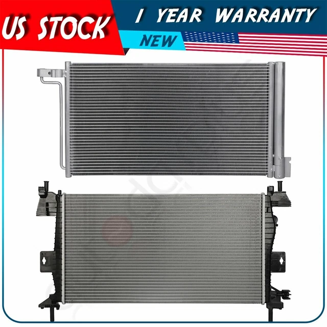 RADIATOR AND AC Condenser Kit For 2015 2016 2017 2018 Ford Focus $97.99 ...