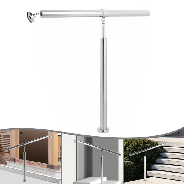 STAINLESS STEEL 3-STEP Rail Indoor/Outdoor Stair Railing Step Handrail ...