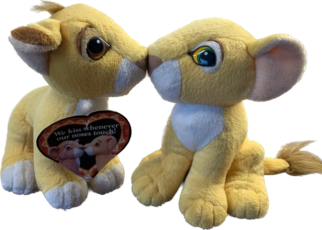 DISNEY DER KÖNIG der Löwen Simba Nala Stofftier Mattel magnetic nose ...