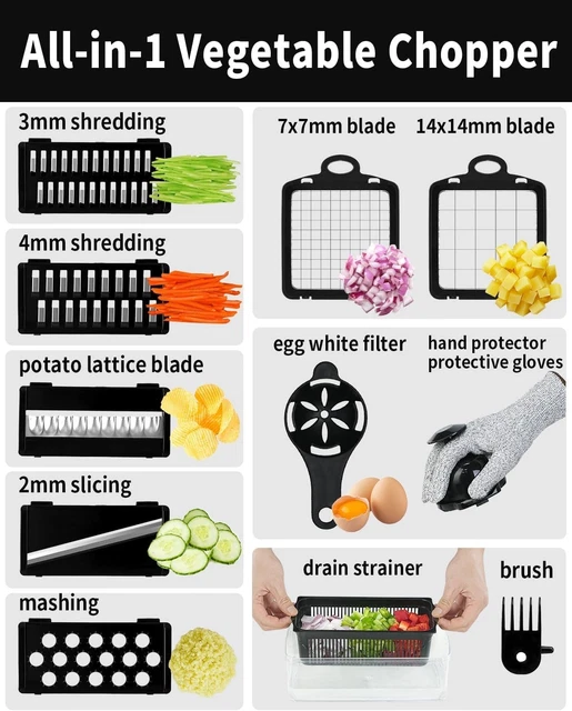 VEGETABLE CHOPPER MULTI-SLICER Onion Chopper Food Chopper Dicer for ...