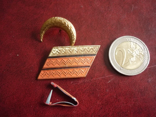 INSIGNE SPAHIS / Croissant+Grade+Fixe Ruban Medaille Croix De Guerre ...