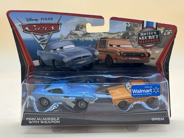 DISNEY CARS 2 Grem & Finn McMissile With Weapon Walmart Exclusive £25. ...