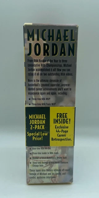 MICHAEL JORDAN VHS 2 Pack Come Fly With Me & Air Time With Bonus Book ...
