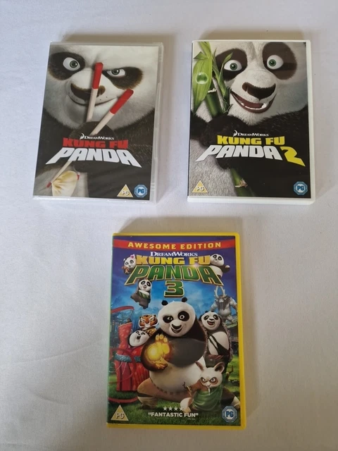 DREAMWORKS KUNG FU Panda Collection 1 2 And 3 Jack Black Angelina Jolie ...