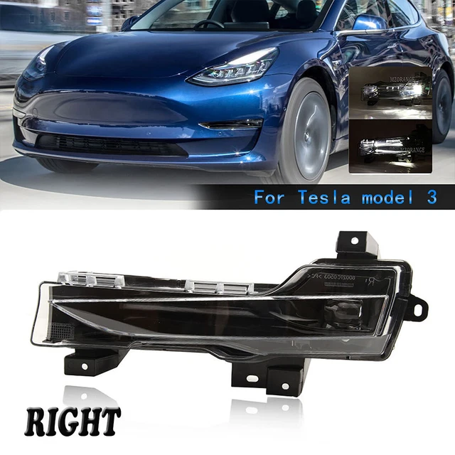 RIGHT SIDE FRONT Fog Light Daytime Running Light For Tesla Model 3 2017 ...