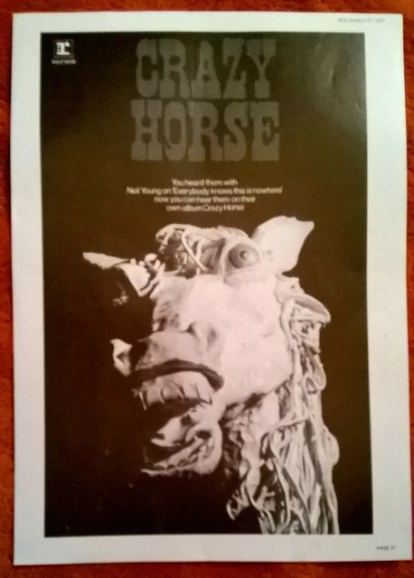 CRAZY HORSE CRAZY Horse LP ORIGINAL REPRISE 1971 PROMOTIONAL ADVERT ...