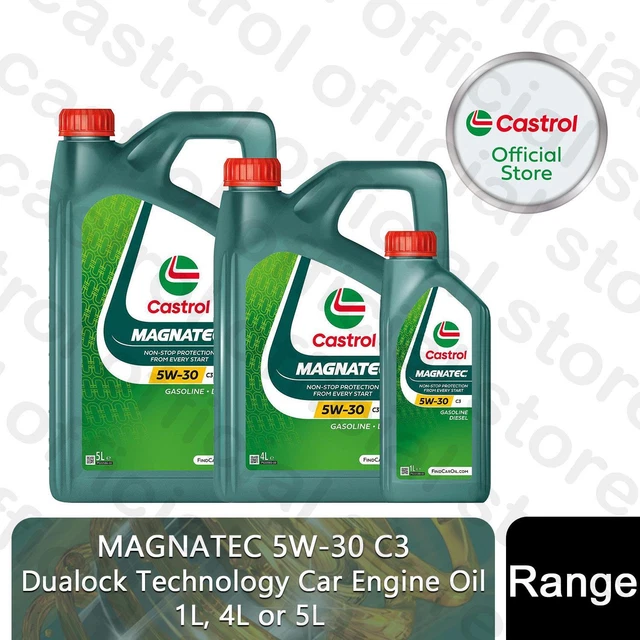 CASTROL MAGNATEC 5W-30 C3 Car Engine Oil with Dualock Technology, 1,4 or 5 Litre £36.99 ...