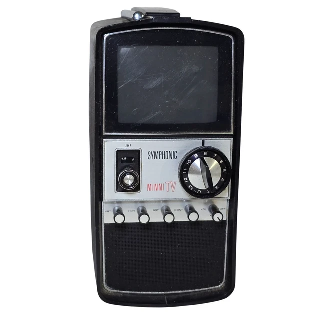 SYMPHONIC MINNI TV TPS-5050 Vintage Portable CRT Mini Television Set ...