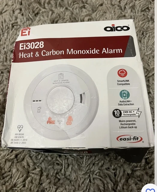 AICO EI3028 MAINS Powered Multi-Sensor Heat & Carbon Monoxide Alarm EXP 2034. £38.45 - PicClick UK