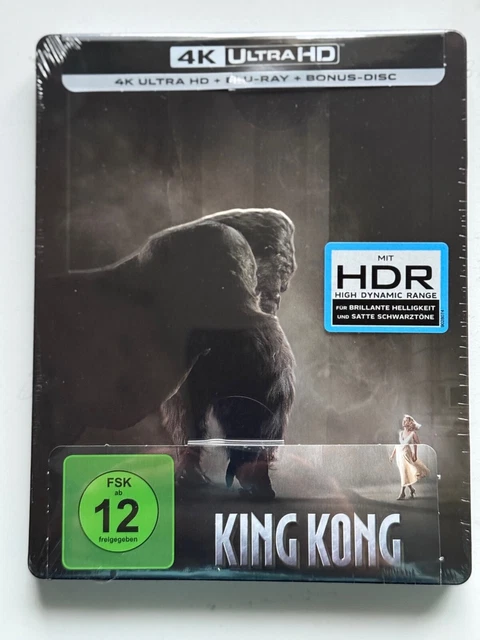 KING KONG - Steelbook (GEPRÄGT) 4K ULTRA HD + BLU-RAY + Bonus-Disc/ Neu ...