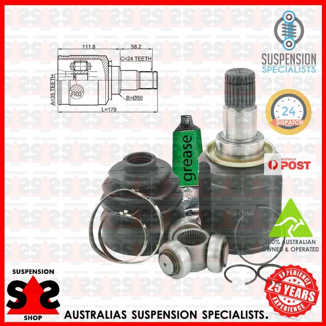 FRONT AXLE LEFT Joint Kit, Drive Shaft Suit MITSUBISHI Lancer 2.0 i Ralliart EUR 95,96 - PicClick FR