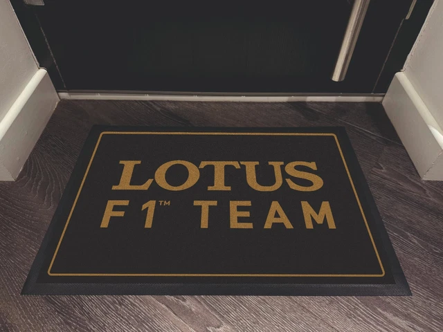 LOTUS F1 TEAM Formula One Racing Floor Mat Car Enthusiasts House Garage ...