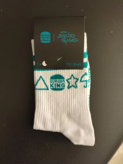 SQUID GAME X BURGER KING netflix Collaboration Socks 39-43 Collector ...