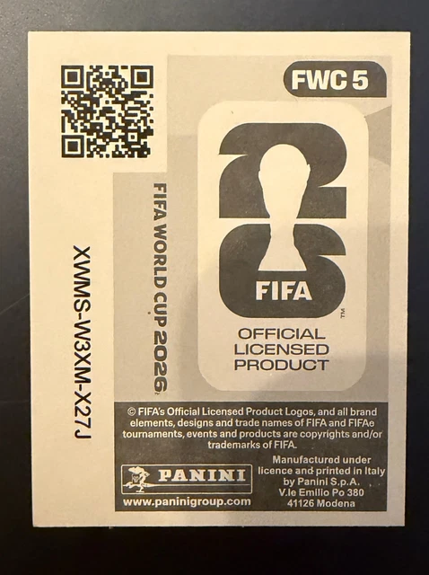 PANINI FIFA WORLD Cup 2026 Trionda Adidas Soccer Ball Sticker FWC 5 ...