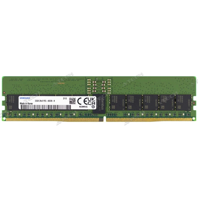 SAMSUNG 32GB 2RX8 PC5-4800 EC8 RDIMM DDR5-38400 ECC Registered Server ...