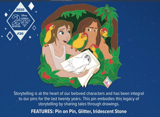 CELEBRATING DISNEY PINS 25 Years If We Were There! Tarzan Jane LE 300 £ ...