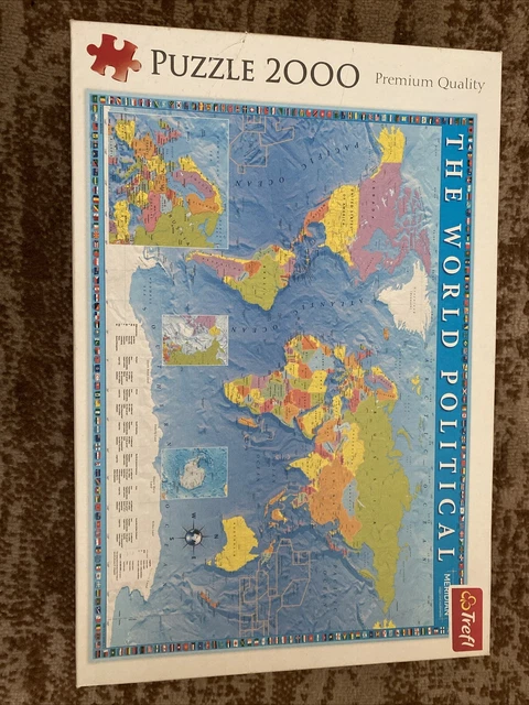 TREFL POLITICAL MAP of the World Jigsaw Puzzle - 2000pc £9.50 - PicClick UK