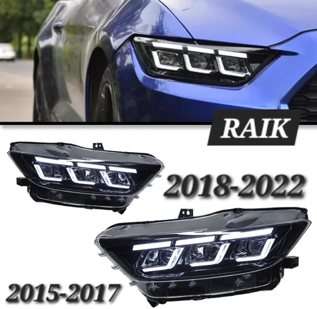 FORD MUSTANG LED Headlights Newest Upgrade 2024 Dynamic Turn Signal ...