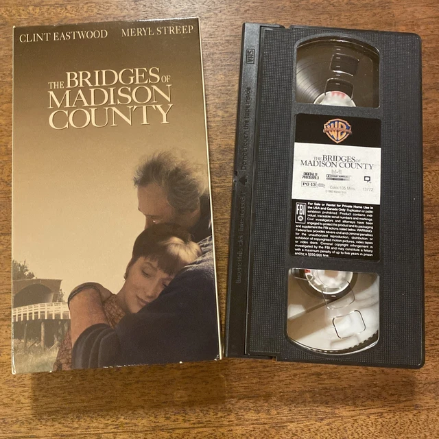 THE BRIDGES OF Madison County (VHS, 1996) Clint Eastwood, Promo ...