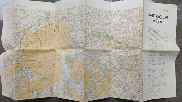 RARE 1975 MILITARY Map Of Dartmoor Area Restricted GSGS 5246 Ministry ...