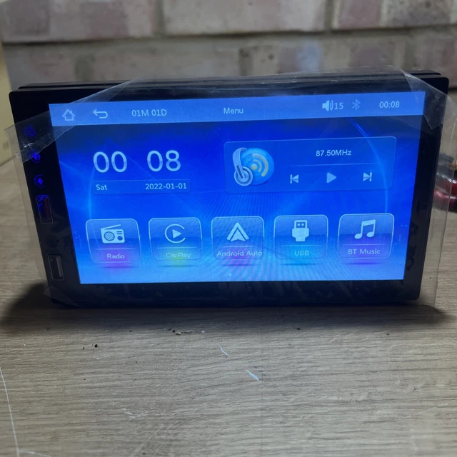 SINGLE DIN CAR Stereo with Carplay & Android Auto, 7 inch Touch Screen ...