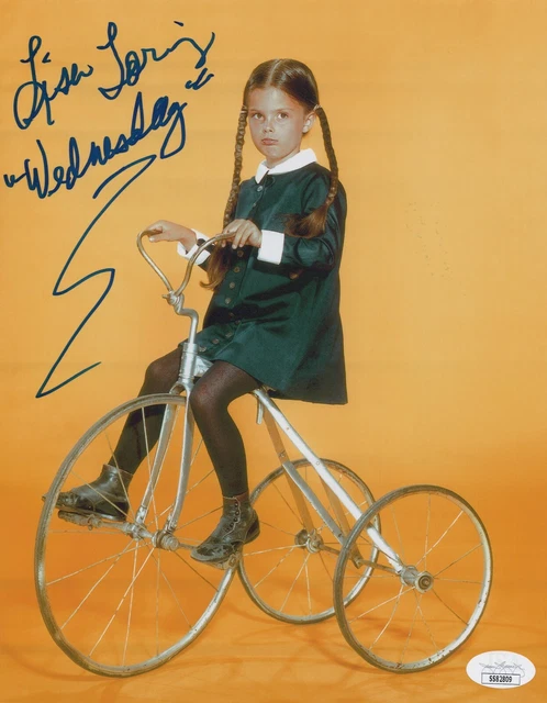 THE ADDAMS FAMILY- Lisa Loring signed Wednesday Addams 8x10 photo JSA ...