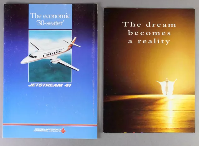 BRITISH AEROSPACE JETSTREAM 41 Vintage Manufacturers Brochure Seat Map ...