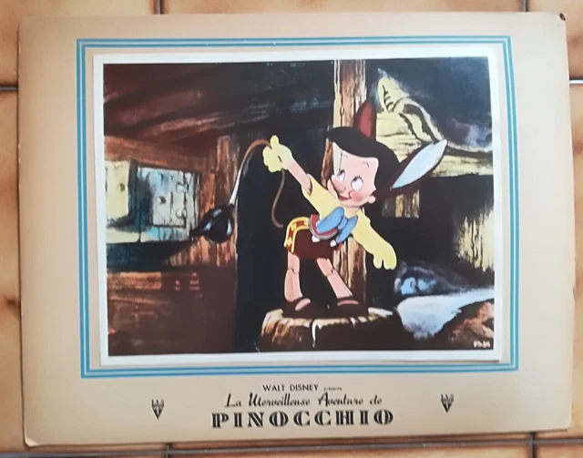 PINOCCHIO WALT DISNEY Fotobusta Originale Francese Cartonata 1Ed 1946 ...