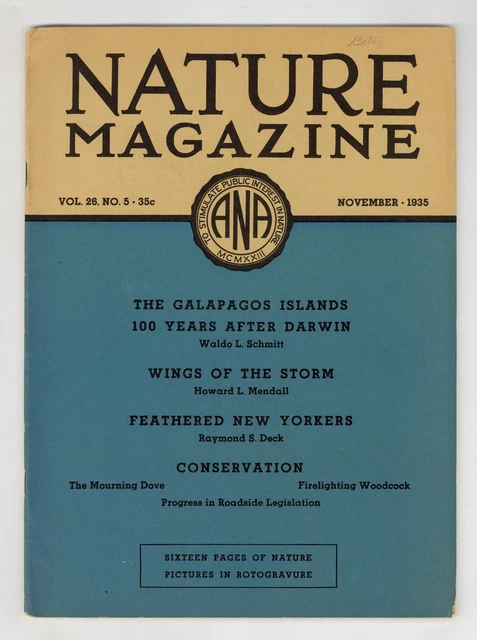 MAGAZINE NATURE VOL. 26 #5 VG/FN 5.0 1935 qualité basse EUR 8,79 ...