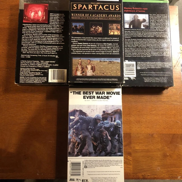 STANLEY KUBRICK VHS Set 2001, Spartacus, The Shining, Full Metal Jacket Tapes £10.23 - PicClick UK