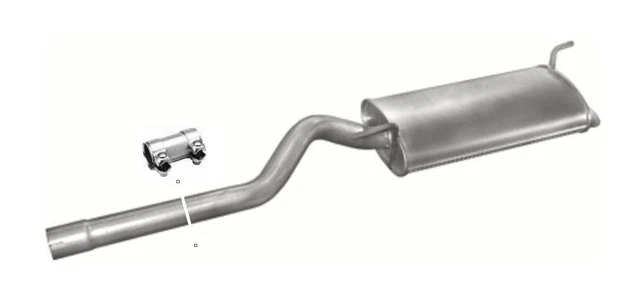 AUSPUFF ENDSCHALLDÄMPFER ENDTOPF für VW Caddy 2 (9K9A) 1,9 SDI TDI Seat ...